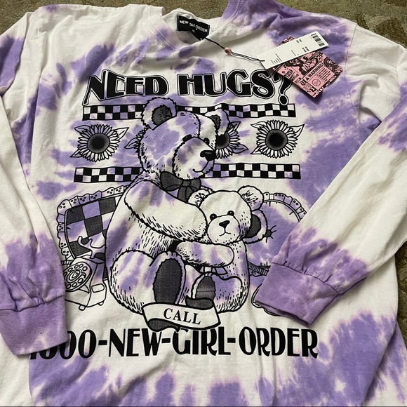 Urban Outfitters | Tops | New Girl Order Tye Die Teddy Bear Long Sleeve ...